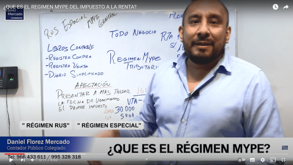 ¿Qué es el Regimén Mype Tributario? (Video) - Florez Mercado Contadores
